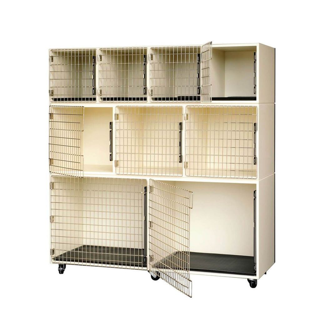 Petlift Professional Veterinary & Grooming Cage Banks - 9 Units ...